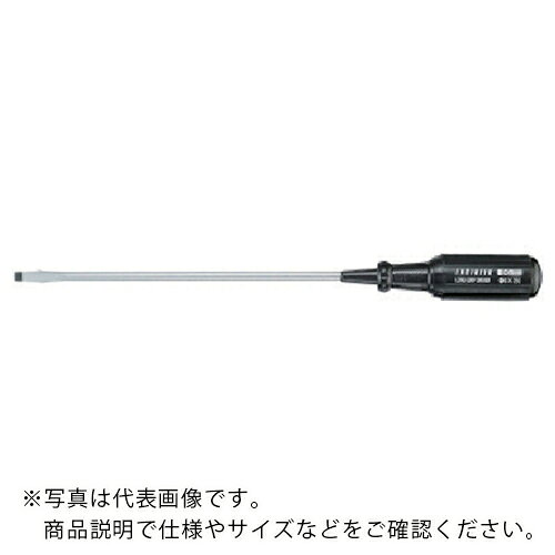 特長：滑りにくく力の入れやすいクッショングリップドライバーです。手によくフィットするクッショングリップです。先端にブラックポイント加工をしています。先端着磁可能です。用途：各種ねじの取り付け、取り外しに。仕様：刃先：-6.0×0.8mm全長...