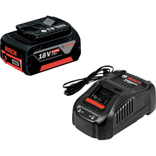 特長：高容量18V5.0AhバッテリーA1850LIB×1個に高速充電器GAL 1880CVがついたお買い得セットです。ボッシュ独自のクールパックデザインにより、バッテリーの長寿命化を実現しています。バッテリーパック内の温度を均一化させるヒ...