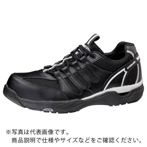 特長：通気底と、サイドの通気メッシュ材の相乗効果でムレに強く快適に使用できます。衝撃吸収性に優れたクッションインソールを採用しました。足先ゆったりのワイド設計の軽量樹脂先芯です。用途：建設業。製造業。運輸業。物流。引っ越し。仕様：寸法(cm...