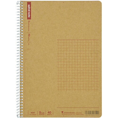 特長：心地よい書き味が定評のマルマン国産筆記用紙です。仕様：用紙サイズ：A5中紙(枚)：40A5サイズ方眼罫40枚　●代表画像について 商品によっては、代表画像を使用している場合がございます。 商品のカラー、サイズなどが異なる商品をイメージ...