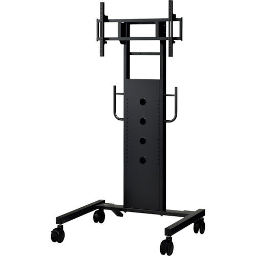 特長：後ろ脚部折りたたみ可能です。用途：テレビ会議やデジタルサイネージに。仕様：耐荷重(kg)：80本体寸法(mm)幅：900本体寸法(mm)奥行：880本体寸法(mm)高さ：1629適合画面サイズ：〜85V型色：ブラック後ろ脚部折りたたみ...