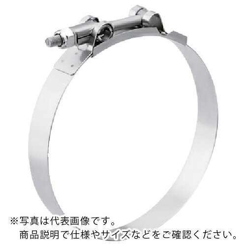 特長：標準タイプのTボルト式ホースバンドで汎用的にご使用できます。オールステンレスなので衛生面で厳しい環境下でもお勧めできます。用途：一般的なホース固定に。仕様：最大径(mm)：186最小径(mm)：178バンド幅(mm)：19.05厚さ(...