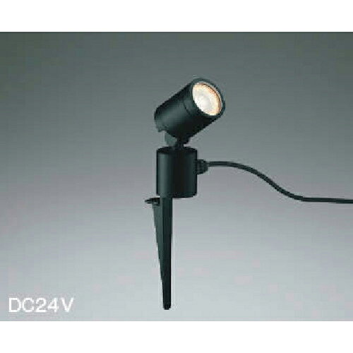 特長：DC24Vスパイクスポットライトです。電球色非調光式（LED一体型）です。防雨型です。広角型です。アルミダイカスト黒色塗装です。用途：住宅・店舗用照明仕様：明るさ(lm)：225光源色：電球色幅(mm)：445高さ(mm)：129消費...