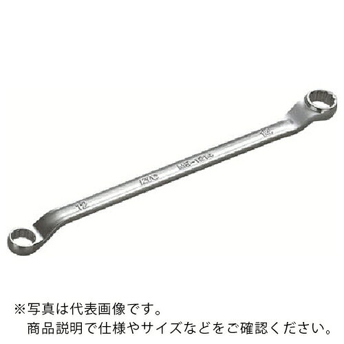 特長：トルク伝達を最大限に発揮できる45°×6°のオフセット角度です。くぼんだ場所のボルト・ナットにも掛かりやすく、ヘッドを裏返しての使用も可能です。サイズ表示は大きく見やすい鍛造浮き出し刻印です。仕様：対辺寸法(mm)：12×14厚さ(m...