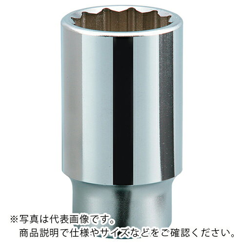 特長：ボルト・ナットに差し込みやすい12角タイプです。用途：汎用工具に。仕様：差込角(mm)：19.0対辺寸法(mm)：36全長(mm)：90対辺形状：12角口径部形状：十二角材質／仕上：特殊工具鋼　●代表画像について 商品によっては、代表...