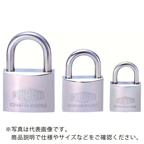 特長：錆に強いステンレス製シャックルです。本体、シリンダープラグの外観はクロームメッキを施し、内部部品はステンレス製スプリング、ニッケルメッキ付ピン等を採して防錆効果を向上させています。本体にキーナンバー刻印がないので安心です。(鍵にはキー...
