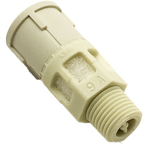 特長：速度調整と排出されるエアーで発生する、排気騒音を減音する機器です。小形軽量でありながら、このクラス最大の有効断面積を達成しました。消音効果の高いPP焼結体エレメントをボディと一体化形成することにより、消音効果が向上しました。ワンタッチ...