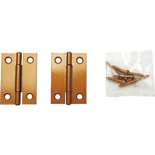 特長：木製の扉、家具などにしっくりなじみます。耐久性、耐候性に優れています。用途：木製の扉、家具、小箱などに。（注:51mm以下は家具、小箱用になります。)仕様：全長(mm)：38幅(mm)：26厚さ(mm)：0.8D2(mm)：3.8ねじ...