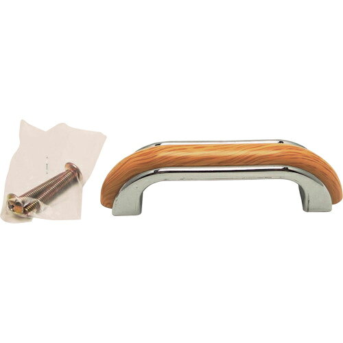 特長：家具用の取手として使用でき、木目塗装で木製の扉に最適です。仕様：扉厚(mm)：16〜22用ビスピッチ(mm)：66使用ねじ(mm)：トラスM4×25ビスの下穴(mm)：5規格：90mm　タイプ：裏ねじ止めタイプ　●代表画像について 商...