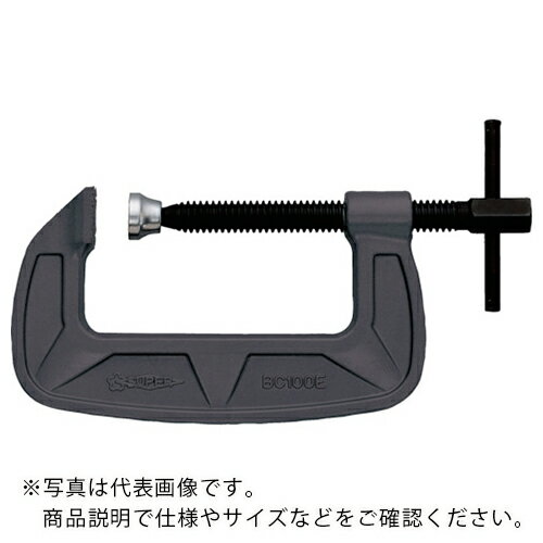 特長：早締め用のハンドル付です。ねじ頭部はレンチで締め付けられる六角形のため、さらに確実な締め付けができます。アダプター（ねじ先端部の受皿）は交換できます。仕様：最大口開き(mm)：25アゴ深さ(mm)：26オネジ六角対辺(mm)：12締圧...