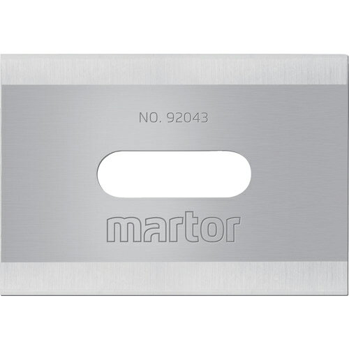特長：1枚で4か所使用可能です。仕様：刃厚(mm)：0.4長さ(mm)：26幅(mm)：18.5martor　替刃　10枚　INDUSTRIAL　BLADE　92043材質／仕上：合金工具鋼　●代表画像について 商品によっては、代表画像を使...
