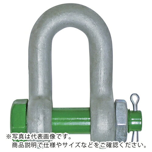 特長：溶融亜鉛メッキを施した軽量でコンパクトなシャックルです。用途：荷役作業、多目的連結金具として。仕様：基本使用荷重(t)：2タイプ：ボルトナットタイプ寸法(mm)B：20寸法(mm)t：13寸法(mm)d3：16寸法(mm)D：34寸法...