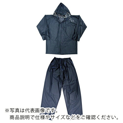 特長：防水性に優れた廉価版レインスーツです。用途：雨天時の野外作業に。仕様：色：ネイビーサイズ：3L身長(cm)：175〜185胸囲(cm)：102〜110ウエスト(cm)：94〜104股下(cm)：80適合身長(cm)：175〜185適応...