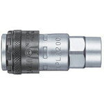 特長：ロック機構で接続後の不意による離脱を防止。ワンタッチ接続式です。分離防止機構で接続後の不意の分離を防止。ホースを延長する際の中間継手として適しています。プラグ・ソケットの接続は、押し込むだけのワンタッチ接続。ボールベアリング式スイベル...