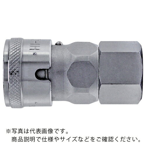 特長：スリーブに溝・ソケットにストッパを装備しています。カプラ接続後、スリーブを回すだけで簡単にロックします。分離防止機構で接続後の不意の分離を防止。工場内の空気配管から空気工具のホース接続用まで、汎用性に優れた「カプラ」です。空気には鋼鉄...