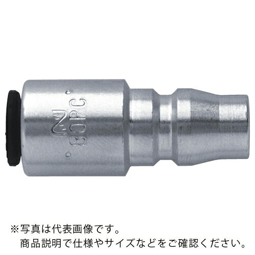 特長：押し込むだけでワンタッチ接続ができ、操作性に優れています。用途：仕様：適合チューブ外径D(mm)：8最高使用圧力(MPa)：1.5使用流体：空気使用温度範囲(℃)：-5〜60耐圧力(MPa)：2.0材質／仕上：本体：鋼鉄（クロムメッキ...