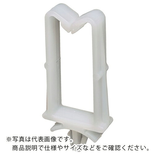 特長：ワイヤーやケーブルが簡単に挿入でき、抜けにくい構造になっています。用途：ケーブルの保持、固定仕様：色：ナチュラル縦(mm)：6.4横(mm)：19.1高さ(mm)：33.8穴径(mm)：4.9固定方法：押し込み収納束線容量(mm)：1...