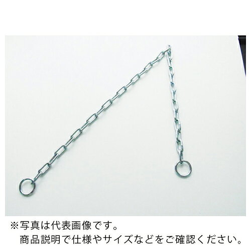 特長：両側リング付のため、すぐに使用できます。用途：鍵との併用で工事現場の門扉のロック、盗難防止用として使用できます仕様：全長(mm)：1800材質／仕上：鎖：鉄(SWRM相当)溶接リング：鉄(SWRM相当)注意：急激に荷重をかける、角度を...