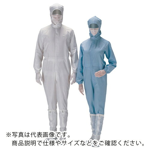 特長：クラス100〜1000対応です。名札ループ・ペンポケットが付いています。仕様：色：ホワイトサイズ：LL着丈(cm)：162胸囲(cm)：124股下(cm)：78裄丈：85フード一体型つなぎ服材質／仕上：ポリエステル100％、導電繊維5...