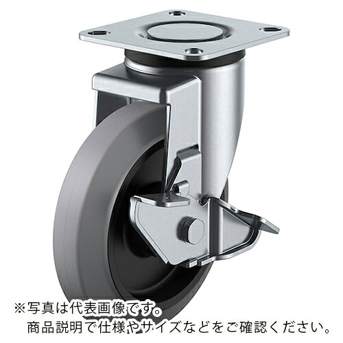 特長：金具・車輪部分にラジアルボールベアリングを使用した、走行音の静かなキャスターです。走行性に優れ、床面に走行跡を残しにくいグレーゴム車輪を使用しています。用途：台車、ワゴンなどに。仕様：車輪径D(mm)：150タイプ：自在式(ストッパー...