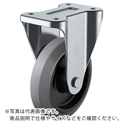 特長：標準的な大型キャスターで、重量物の運搬に数多く使用されています。走行性に優れ、床面に走行跡を残しにくいグレーゴム車輪を使用しています。用途：重量物の運搬に。仕様：車輪径D(mm)：100タイプ：固定式許容荷重(daN)：100許容荷重...
