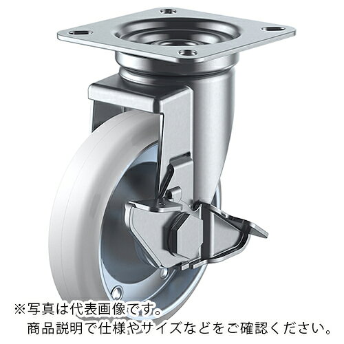 特長：標準的な大型キャスターで、重量物の運搬に数多く使用されています。走行性、耐油性に優れた耐油ゴム車輪を使用しています。用途：重量物の運搬に。仕様：車輪径D(mm)：150許容荷重(daN)：200許容荷重(kgf)：204車輪幅(mm)...