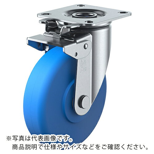 特長：取付ピッチが自在、自在ストッパー付、固定式共に同一です。自在車と固定車の切替がワンタッチで出来ます。カゴ車標準仕様のキャスターです。耐熱性、耐寒性、耐摩耗性に優れたMCナイロン車輪を使用しています。用途：ロールボックスパレット、台車。...