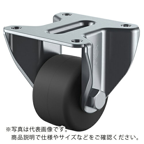 特長：大型機械・装置などの重量物用に小型設計された低床式重荷重用キャスターです。耐熱性、耐寒性、耐摩耗性に優れており、床面を傷つけにくくなっています。用途：機械装置などの搬入に。仕様：車輪径D(mm)：50タイプ：固定式許容荷重(daN)：...