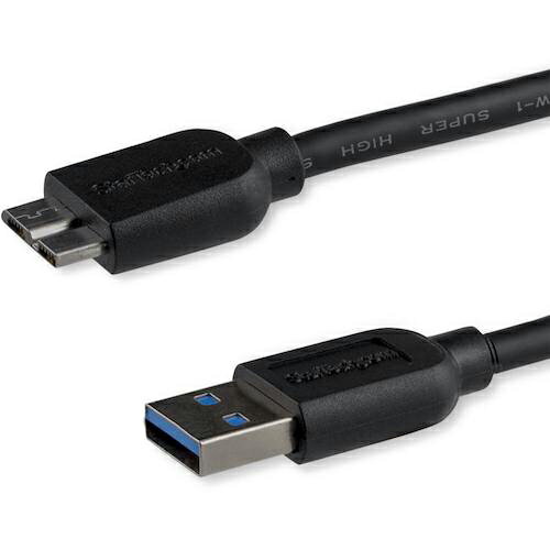 特長：外径4.8mmのスリムケーブルです。Micro USB接続外付けHDDをコンピューターに接続します。デバイスを保護ケースに入れたまま接続できます。近接接続に適した短尺50cmケーブルです。ライフタイム保証がついています。仕様：コネクタ...