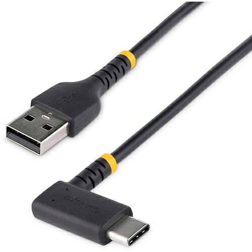 特長：90度のUSB-Cコネクターでケーブルをデバイスに沿って引き回せるケーブルです。ポートへの負担が少なく、狭い場所での接続に便利です。アラミド繊維で補強され、引っ張りに強い高耐久ケーブルです。最大3Aの急速充電に対応しています。アルミマ...