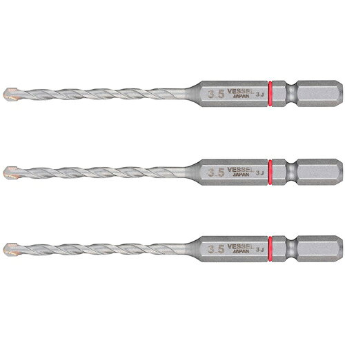 特長：片刃非対称の新設計刃で切削抵抗が減り切削スピードと耐久性がアップします。刃先を水で冷やせば、穴あけが回数アップします。クッションリングでサイズを色分けしています。用途：磁器タイル、瓦、陶器タイル、モルタル、ブロック、ALC、石膏ボード...