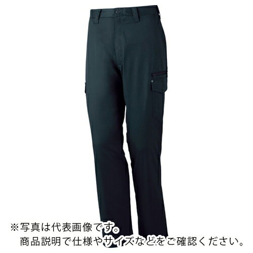 特長：丈夫でソフトな着心地のストレッチT/C素材を使用しています。消臭・抗菌機能付きです。用途：作業用。仕様：色：シックブラックウエスト(cm)：96股下(cm)：78ワタリ幅(cm)：39.5ヒップ(cm)：117消臭抗菌タックボタンスト...