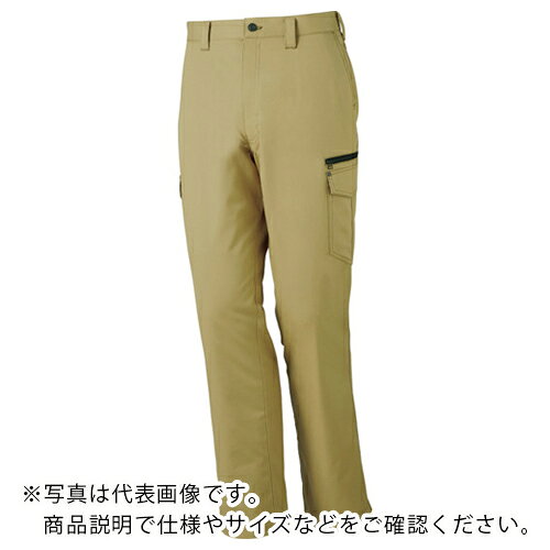特長：丈夫でソフトな着心地のストレッチT/C素材を使用しています。消臭・抗菌機能付きです。用途：作業用。仕様：色：キャメルウエスト(cm)：101股下(cm)：78ワタリ幅(cm)：40.5ヒップ(cm)：121消臭抗菌タックボタンストレッ...