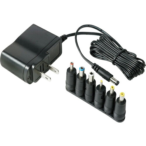 特長：家庭用コンセント（AC100V）をDC5Vの電圧に変換高容量2000mA、6種類の変換プラグ付で様々な機器に対応安定化回路内蔵で、電圧変動が少なく機器にやさしいスイッチング式仕様：定格：入力：AC100V(50/60Hz)、出力：DC...