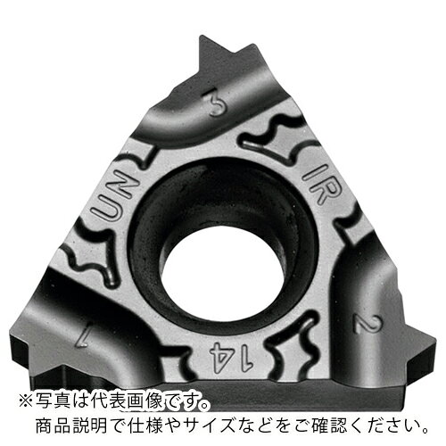 特長：内径ねじ切り加工用チップです。用途：内径ねじ切り加工用。仕様：適合ホルダ：SINR-16型/CINR-16型さらい刃付き 60°TF 高品位金型仕様被膜構成：MEGACOAT呈色：黒赤色材質／仕上：PVDコーティング