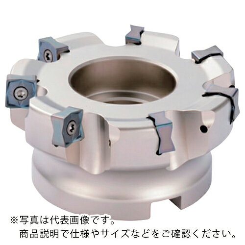 特長：切込み角88°高能率カッタで、両面8コーナ仕様で経済的です。低抵抗設計でびびりを抑制し肩削りの荒加工に威力を発揮します。用途：肩削り加工用。仕様：適合チップ：SNMU1305□□切込み角：88°刃径：φ100エキストラクロスピッチイン...
