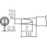 特長：用途：仕様：適合機種：FM-2027・FM-2028コテ先名称：3.2DL型鉛フリーはんだ対応適合ステーション本体：FX-950・FX-951・FX-952・FM-203・FM-206ヒーター一体型材質／仕上：セット内容／付属品：注意：