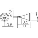 特長：用途：仕様：適合機種：FM-2027・FM-2028コテ先名称：0.8WD型鉛フリーはんだ対応適合ステーション本体：FX-950・FX-951・FX-952・FM-203・FM-206ヒーター一体型材質／仕上：セット内容／付属品：注意：