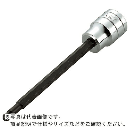 特長：ビット部は差込式で交換が可能です。ロングボールポイントタイプです。差込角側は応力の集中を防ぐパワーフィット形状を採用しています。仕様：差込角(mm)：9.5対辺寸法(mm)：3ビット長さ(mm)：99全長(mm)：128対辺(mm)：...