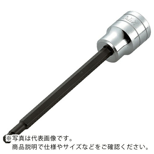 特長：ビット部は差込式で交換が可能です。ロングボールポイントタイプです。差込角側は応力の集中を防ぐパワーフィット形状を採用しています。仕様：差込角(mm)：9.5対辺寸法(mm)：5ビット長さ(mm)：99全長(mm)：128対辺(mm)：...