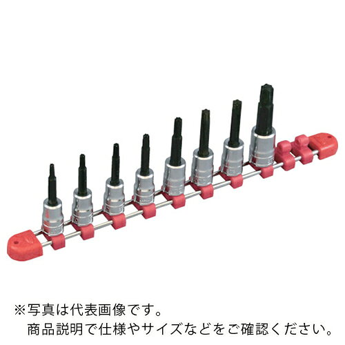 特長：ビット部は差込式で交換が可能です。差込角側は応力の集中を防ぐパワーフィット形状を採用しています。仕様：差込角(mm)：9.5セット内容(点)：8ソケット内容：BT3- T20S, T25S, T27S, T30S, T40S, T45...