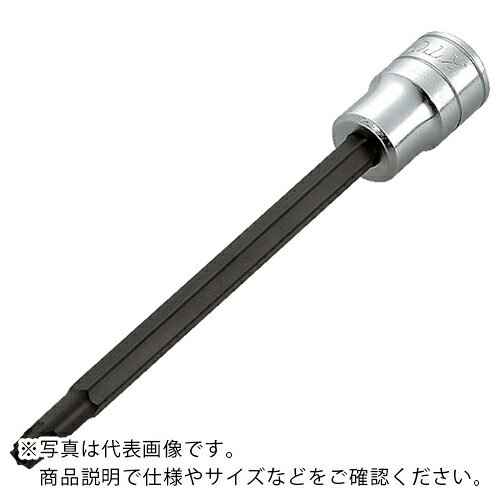 特長：ビット部は差込式で、交換が可能です。T型いじり止め形状・ロングタイプです。差込角側は応力の集中を防ぐパワーフィット形状を採用しています。仕様：呼びNo.：T20先端寸法(mm)：3.84差込角(mm)：9.5全長(mm)：128タイプ...