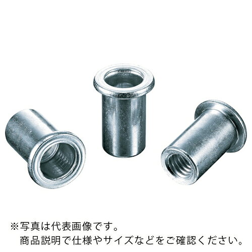 特長：エビナットはナットとリベットの機能を兼ね備えたブラインドファスナーです。タップ立ての難しい薄材やパイプ・溶接のできないプラスチック板にも片側から簡単に取り付けることができます。専用のエビ印ナッターを使用すれば、カシメ板厚に応じた適切な...
