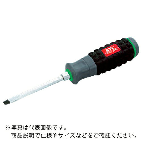 特長：力が掛けやすい四角形状の樹脂グリップです。軸の根本に六角部があります。軸は六角軸です。用途：汎用工具仕様：刃先：［［−］］8軸長(mm)：150全長(mm)：280貫通タイプ先端：マグネット入り先端マグネット付材質／仕上：軸:クロムバ...