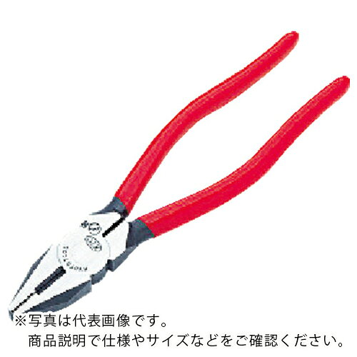 特長：銅線や針金を切る刃、線や薄板や小さな部品をつかんだり曲げたりする機能を持っています。針金細工、板金加工に適したポピュラーな工具です。用途：汎用工具仕様：全長(mm)：215切断能力(mm)鉄線：φ3.40落下防止用ひも取付穴：無ソフト...