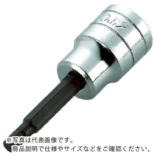 特長：ビット部は差込式で、交換が可能です。スタンダードタイプです。差込角側は応力の集中を防ぐパワーフィット形状を採用しています。用途：汎用工具仕様：対辺寸法(インチ)：3/16差込角(mm)：12.7ビット長さ(mm)：32全長(mm)：6...