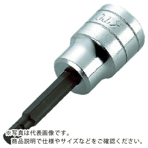 特長：ビット部は差込式で、交換が可能です。スタンダードタイプです。差込角側は応力の集中を防ぐパワーフィット形状を採用しています。用途：汎用工具仕様：対辺寸法(インチ)：3/8差込角(mm)：12.7ビット長さ(mm)：43全長(mm)：76...