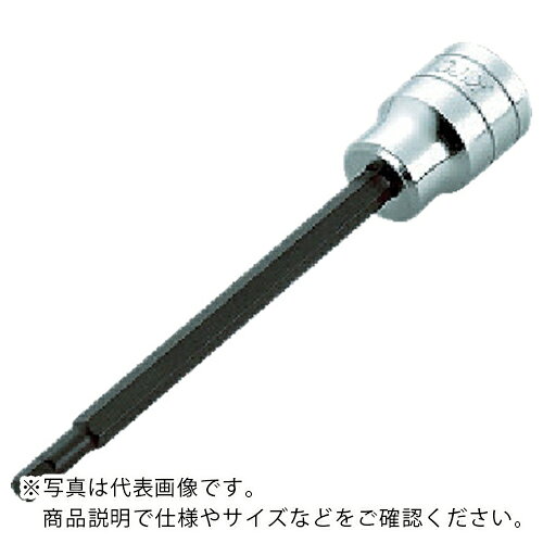 特長：ビット部は差込式で、交換が可能です。ロングタイプです。差込角側は応力の集中を防ぐパワーフィット形状を採用しています。用途：汎用工具仕様：対辺寸法(インチ)：3/8差込角(mm)：12.7ビット長さ(mm)：98全長(mm)：132イン...