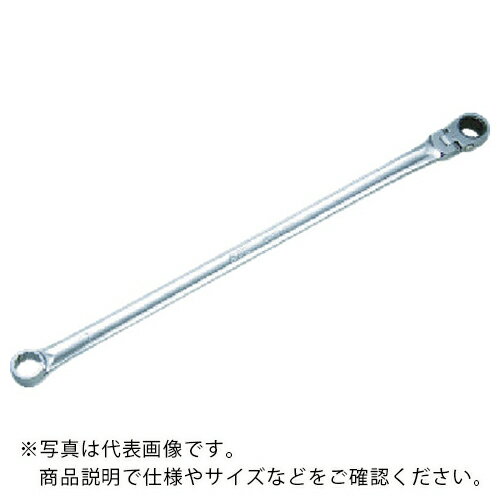 特長：ラチェット側は歯数72枚で送り角度5°により細かな送り操作ができます。ラチェット側、めがねレンチ側ともに片面オフセット形状となっていますので、ボルト・ナットの周りに座グリがある場合でも使用できます。ラチェット側はヘッド側面のレバー操作...