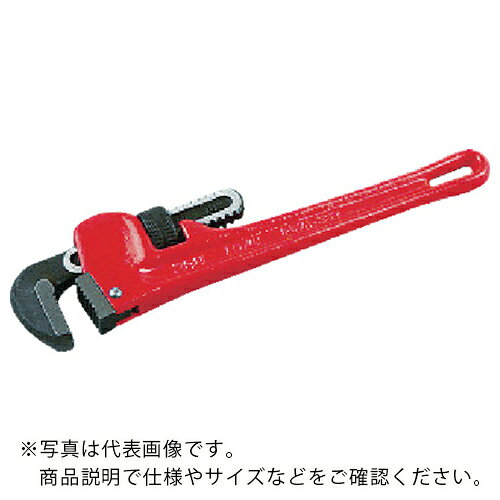 特長：くわえ部はよくかみ付く歯形で、熱処理を施しています。用途：ガス・水道管（白管）などの締め付け、解体作業に。仕様：くわえられる管呼び寸法：8〜25Aくわえられる管外径(mm)：13〜38全長(呼称)(mm)：325材質／仕上：スチール　...